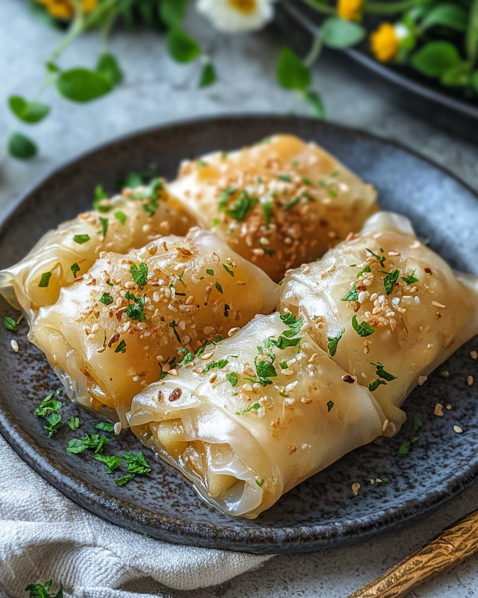 Baked Apple Pie Rice Paper Rolls: Easy Gluten-Free Vegan Treat