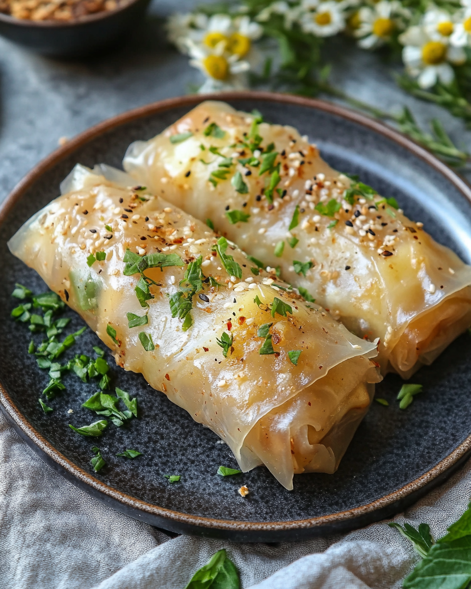 Baked Apple Pie Rice Paper Rolls: Easy Gluten-Free Vegan Treat