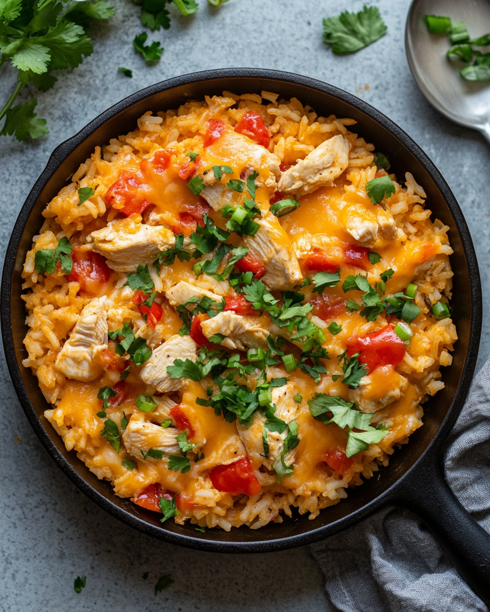 One-Pot Cheesy Southwest Chicken and Rice Recipe | Easy Creamy Skillet ...